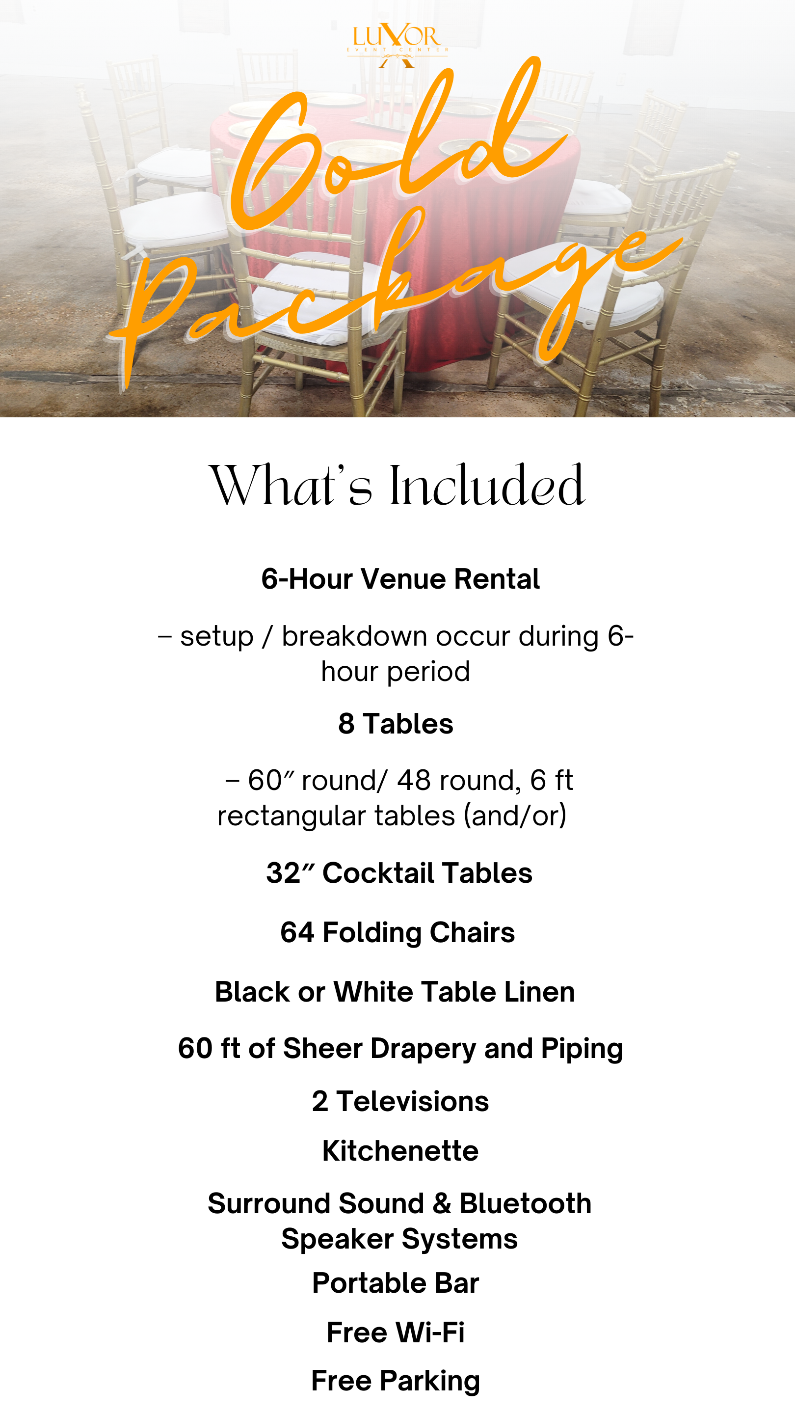 Pricing – Luxor Event Center